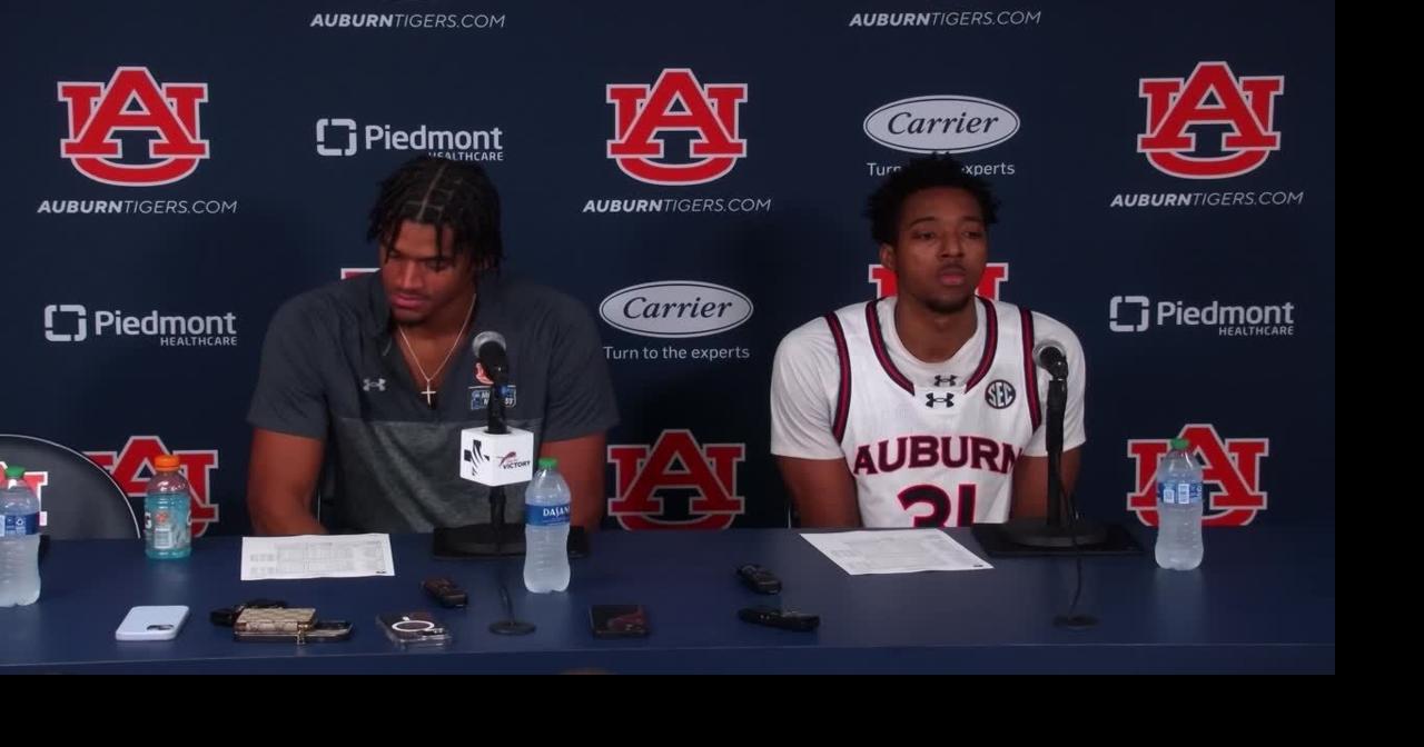 Auburn's Dylan Cardwell, Chaney Johnson speak after defeating Alabama A ...