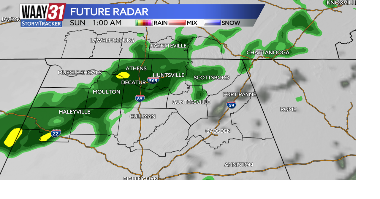 A line of showers will move through tonight | News | waaytv.com