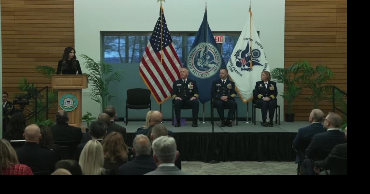 Kristi Noem presides over swearing in of Adm. Kevin E. Lunday | Video ...