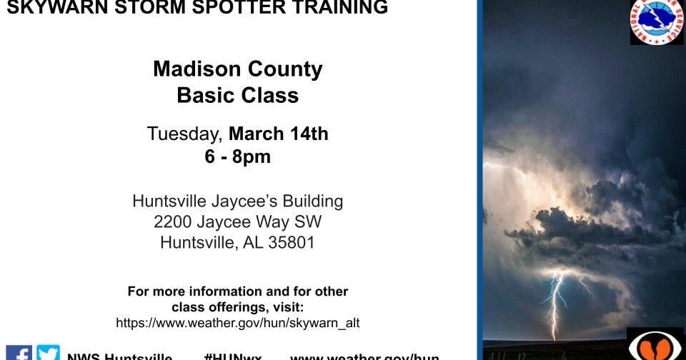 NWS SKYWARN Storm Spotter Training Class: preparing for severe weather ...