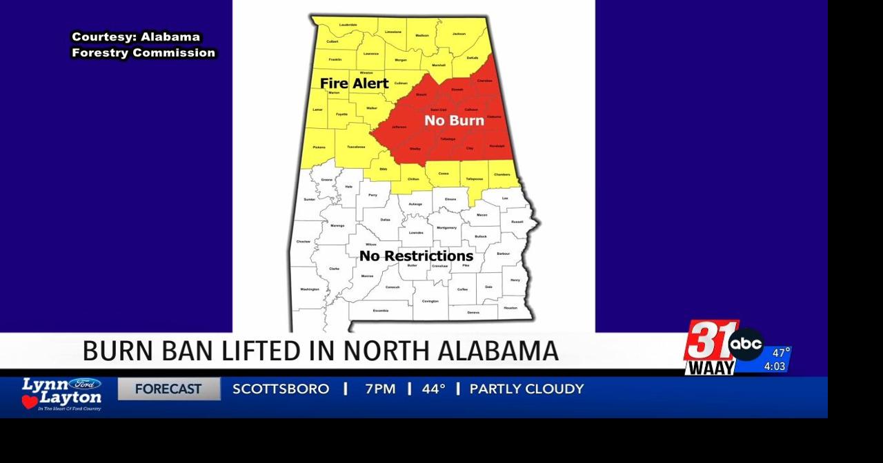 Burn ban lifted for North Alabama | Video | waaytv.com