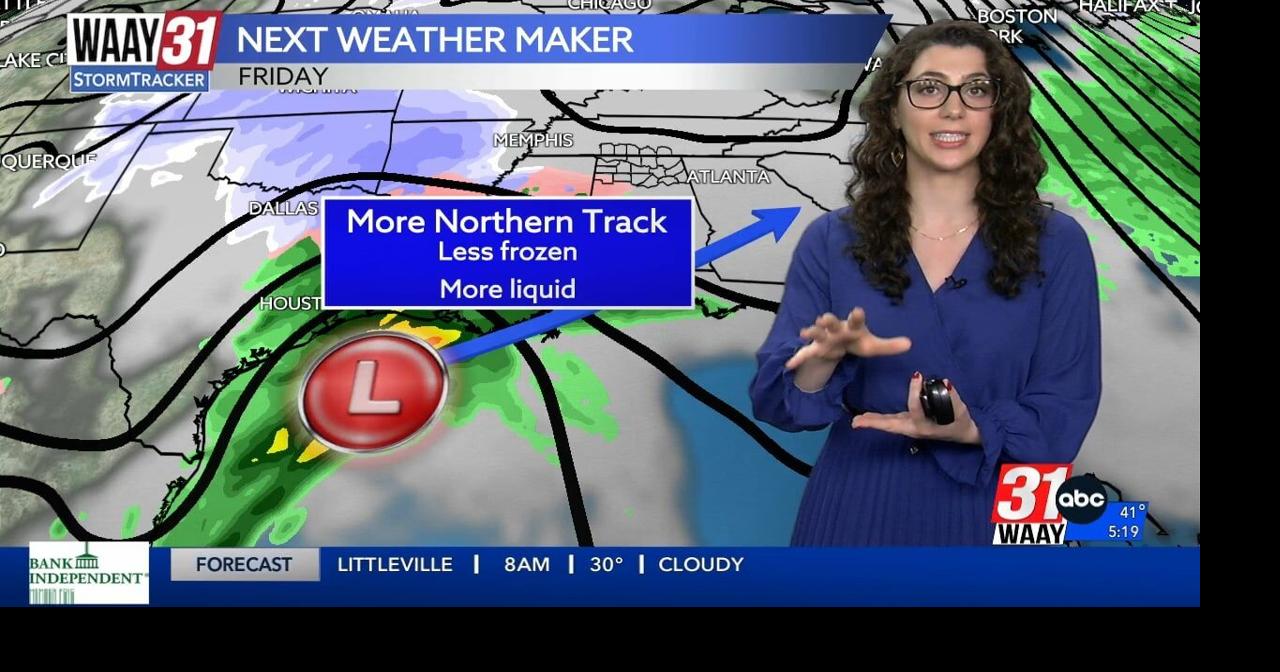 Lets discuss Friday's winter weather chances | Video | waaytv.com