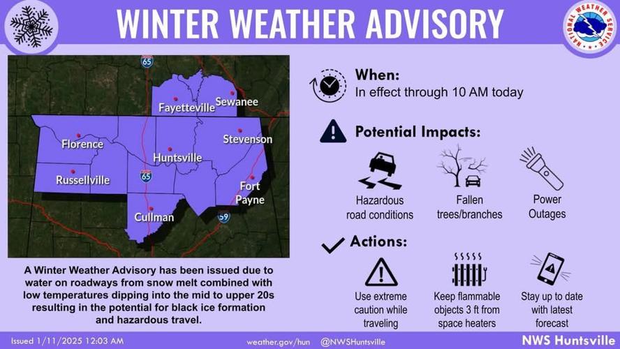 UPDATE: Winter Weather Advisory canceled for North Alabama | | waaytv.com