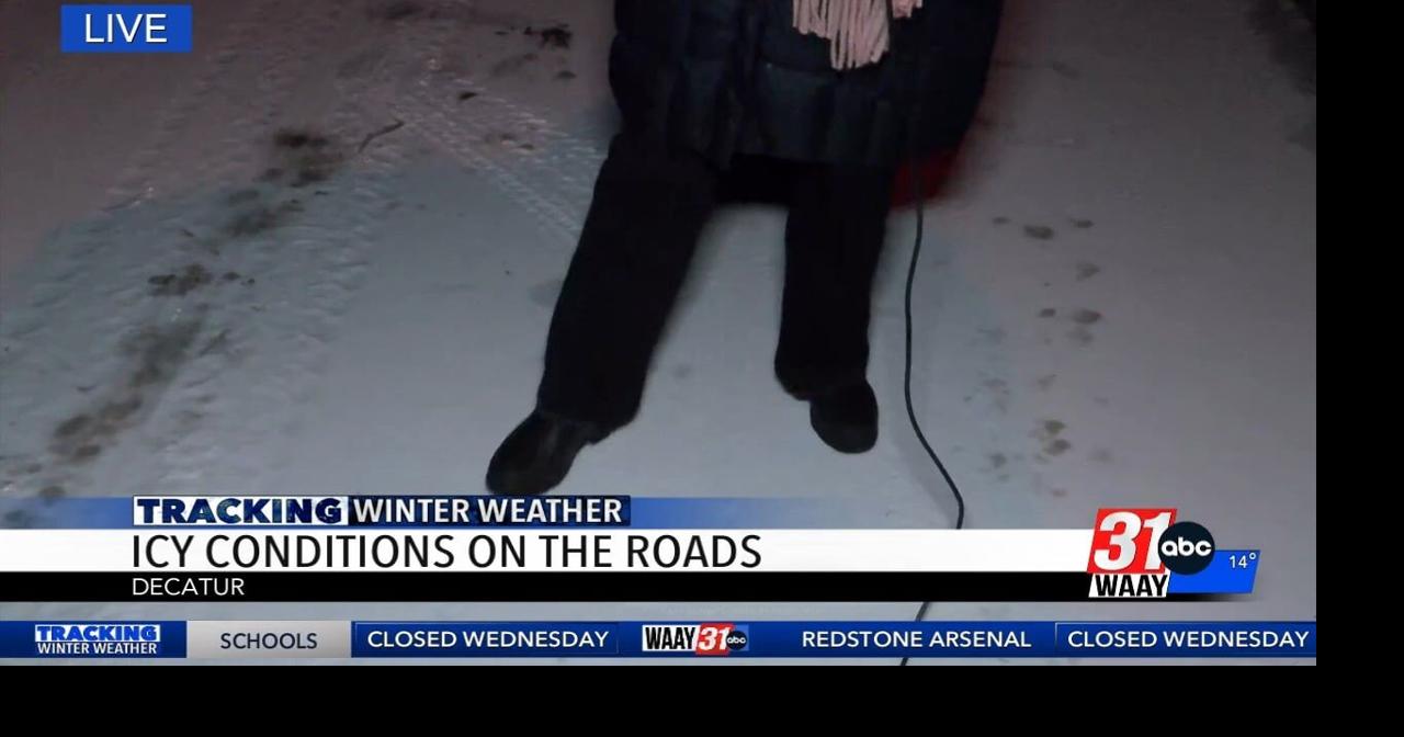 WAAY 31's Jillian Kay shows how icy roads are in Decatur | Video ...