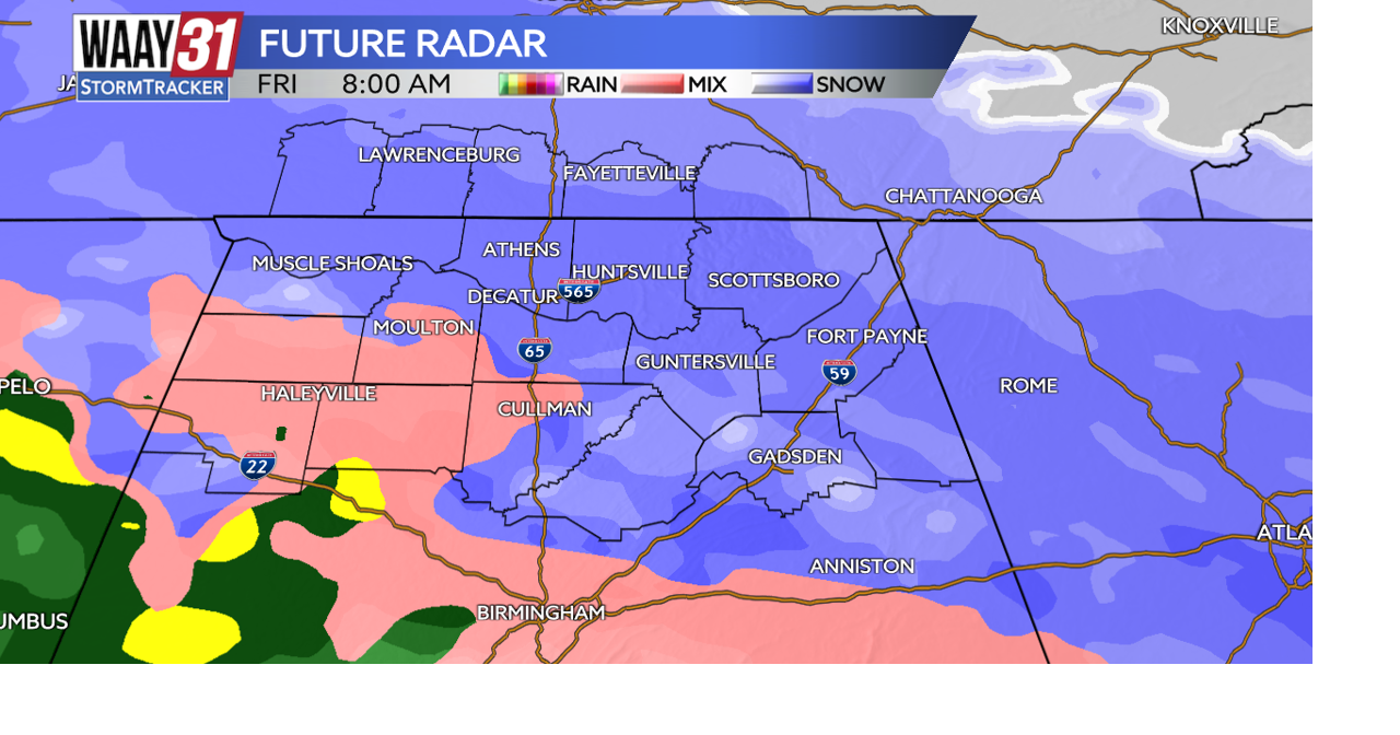 Currently snowing in North Alabama, wintry mix on the way | News ...