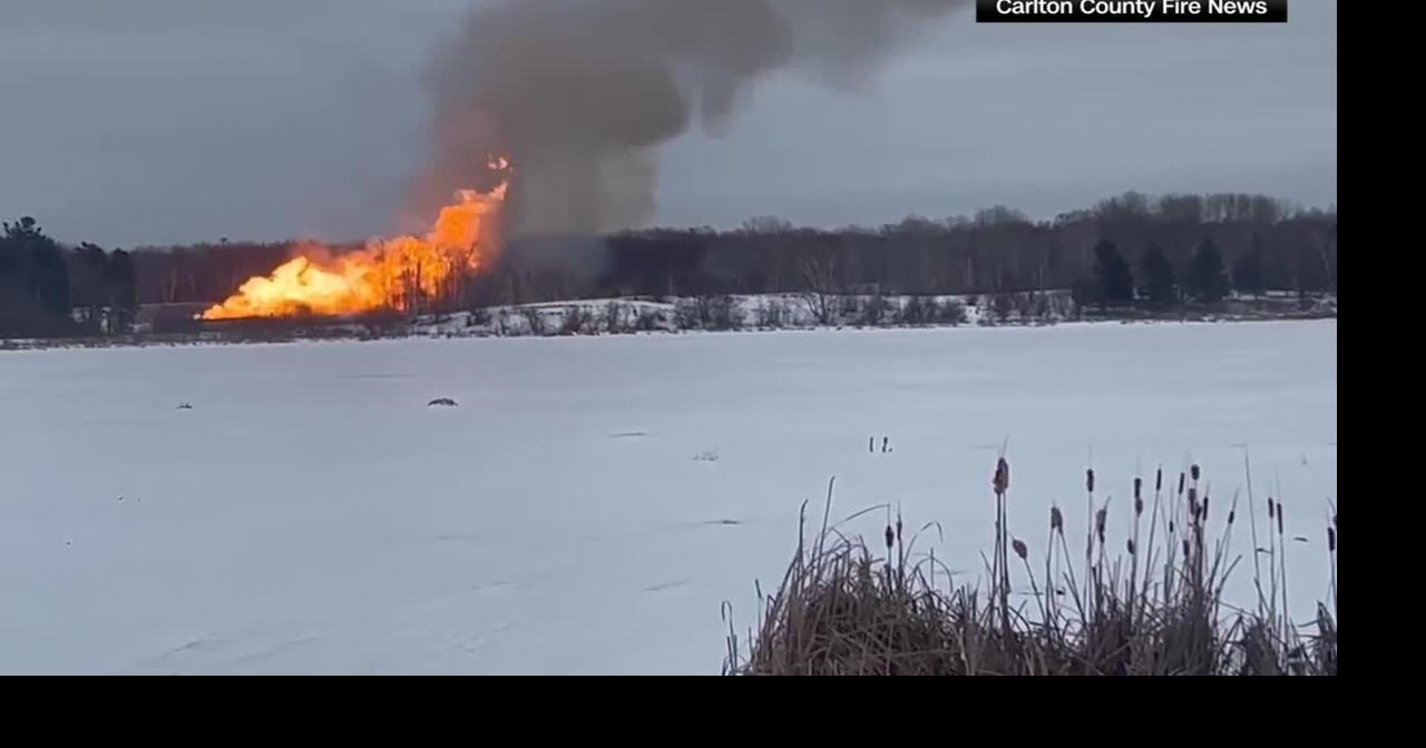 Pipeline explosion in Minnesota leads to a massive fire | Video ...
