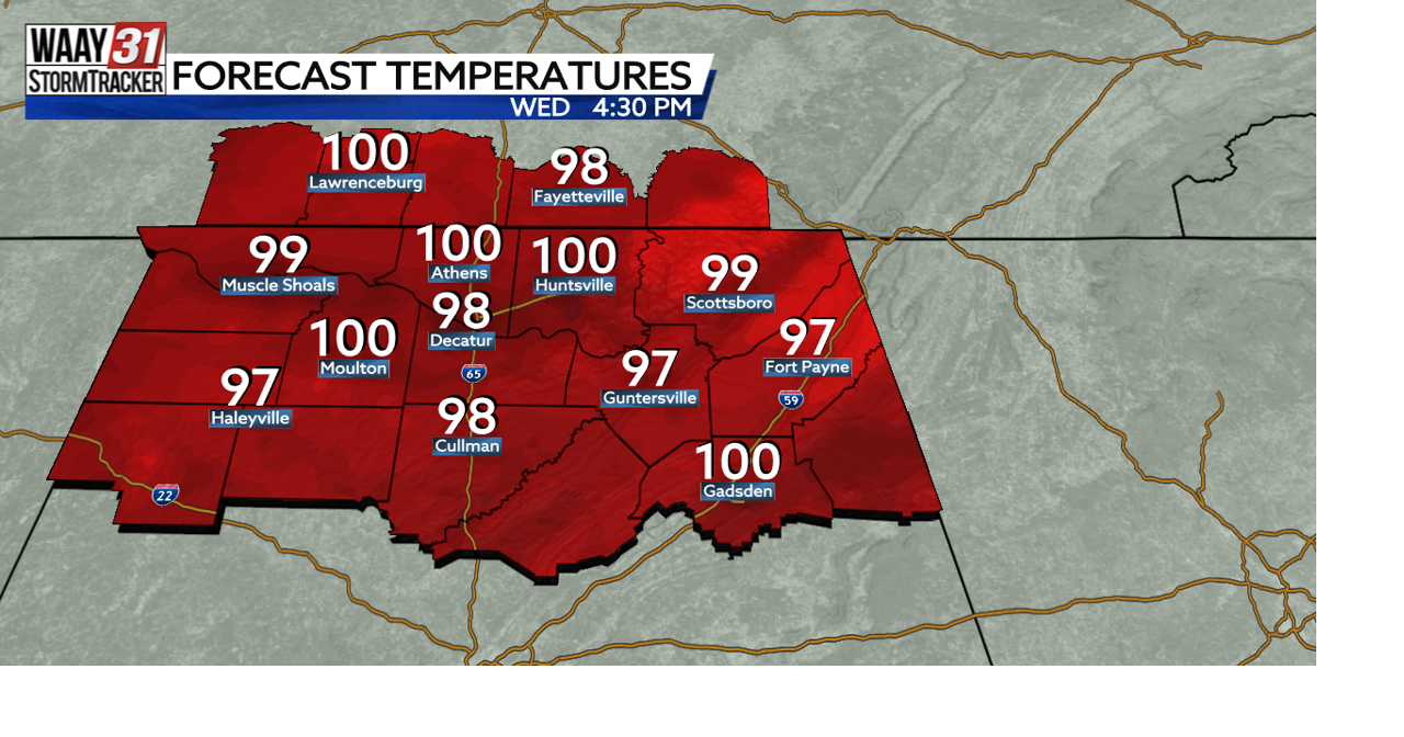 Triple digit heat for the first time since 2019 | News | waaytv.com