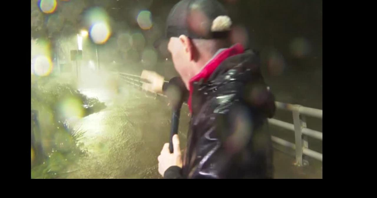 Debris hits CNN's Anderson Cooper in face during Hurricane Milton live ...
