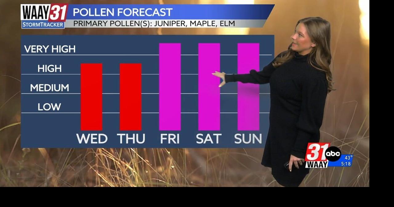 Pollen levels increasing once again | Video | waaytv.com