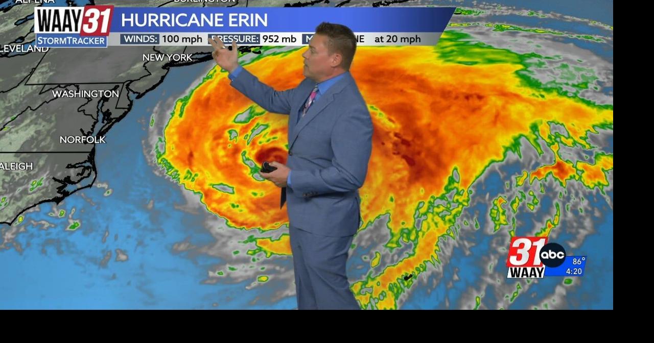 Hurricane Erin holding strong off the east coast | Video | waaytv.com