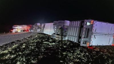 UPDATE: I-65 back open after tractor trailer overturns in Decatur | | waaytv.com