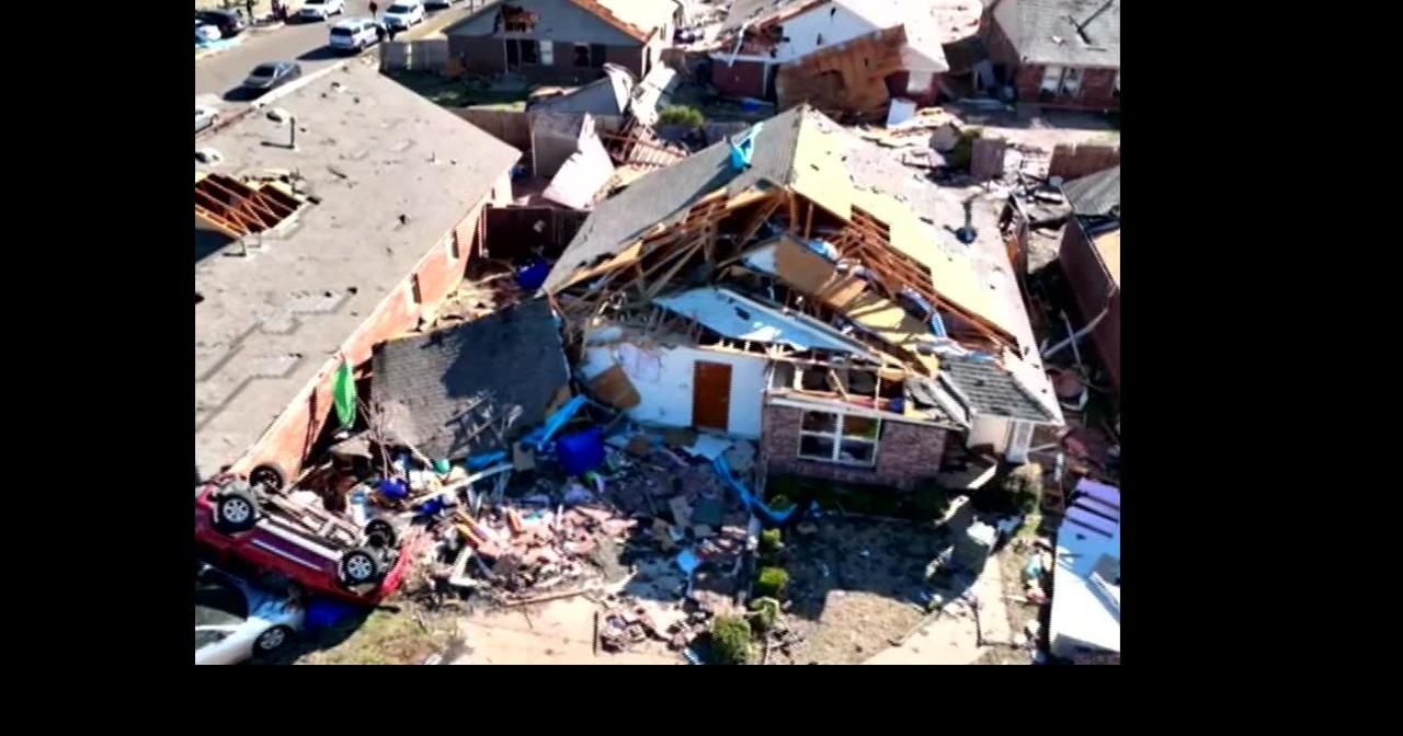 Drone footage of Oklahoma tornado damage | Video | waaytv.com