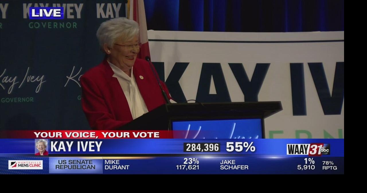 Gov. Kay Ivey declared winner in Republican primary, avoids runoff ...