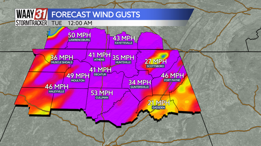 31 Alert Day: Wind gusts up to 50 mph possible Monday night | News ...