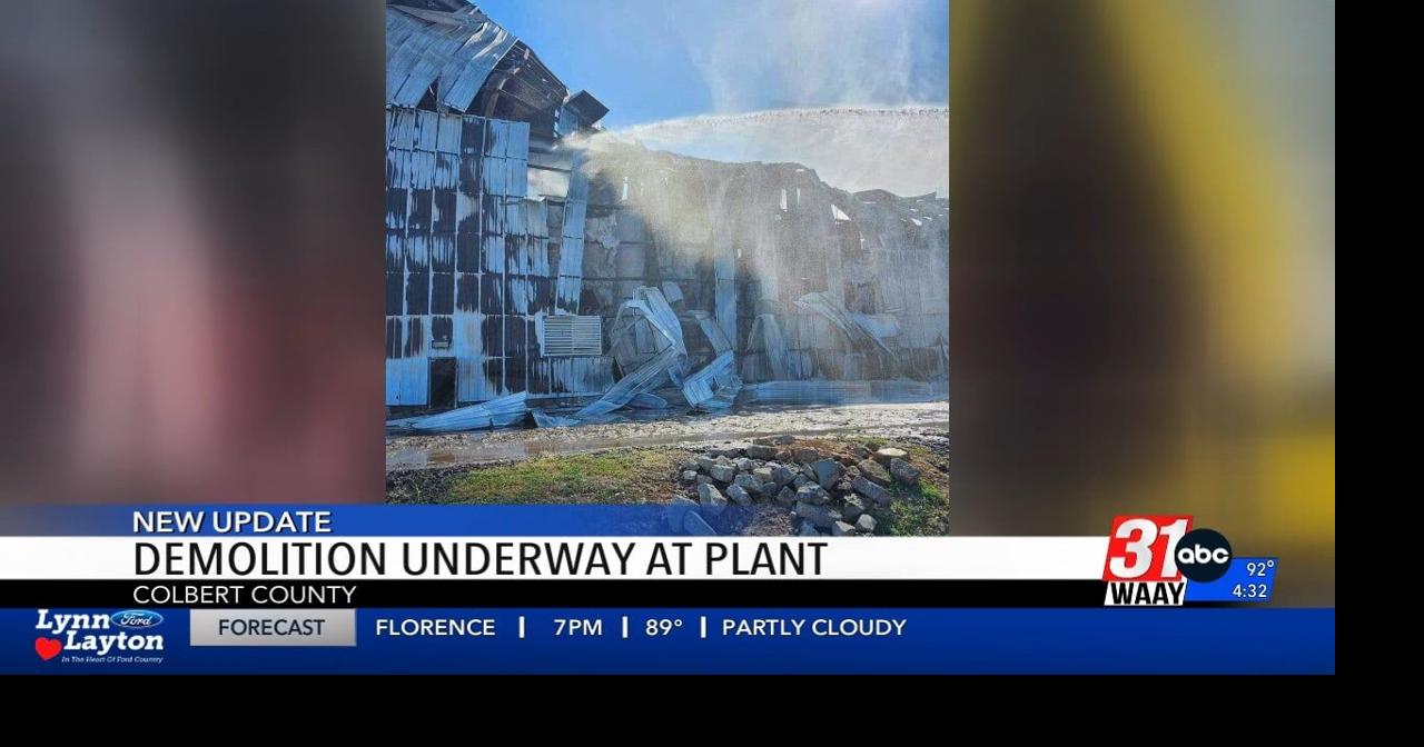 Demolition at Essity plant in Colbert County after fire | Video ...