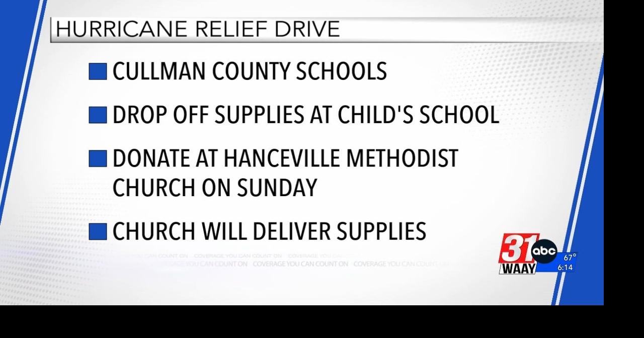 Cullman County hurricane relief drive | Video | waaytv.com