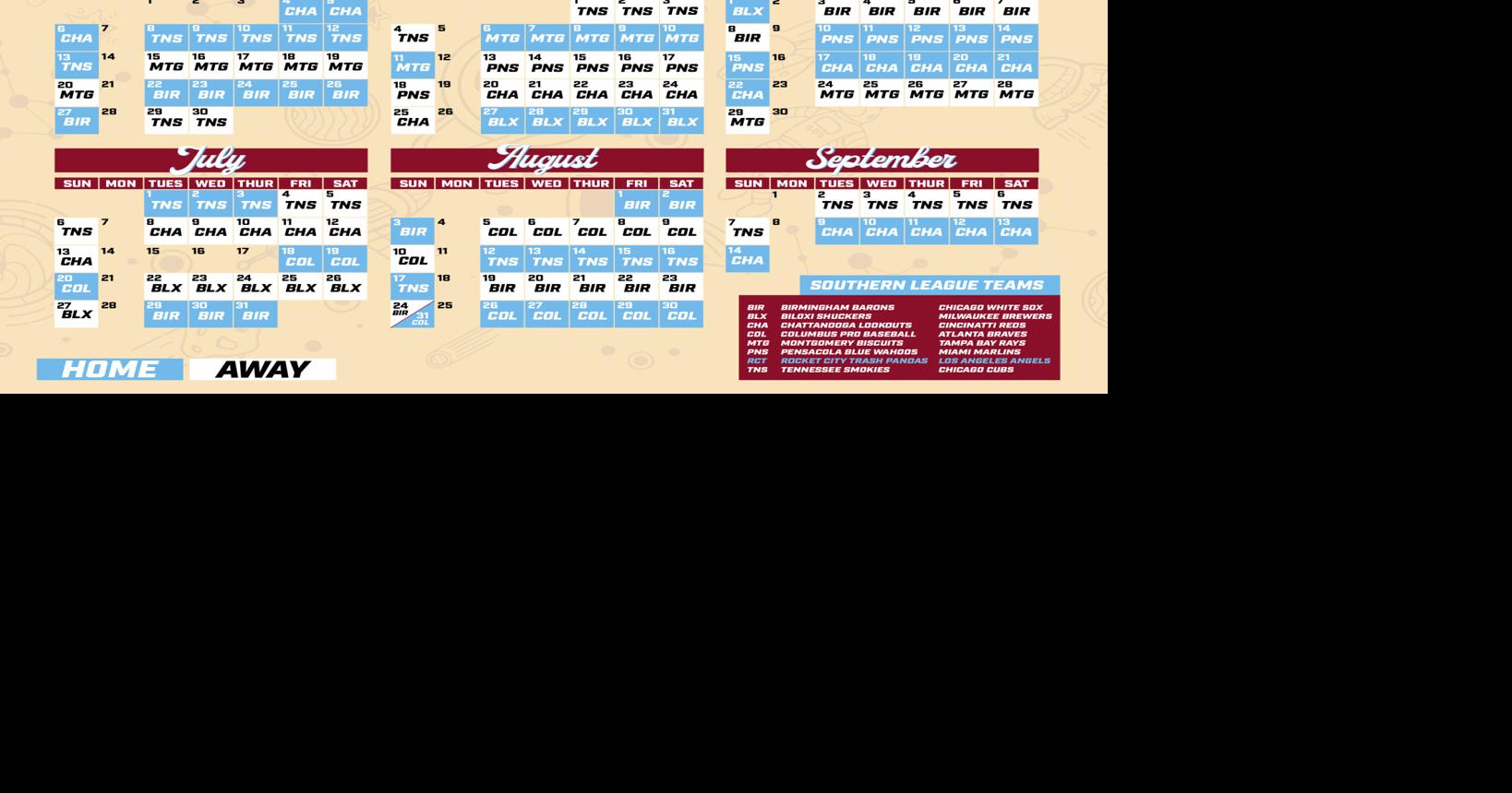 Rocket City Trash Pandas release 2025 season schedule | Huntsville ...