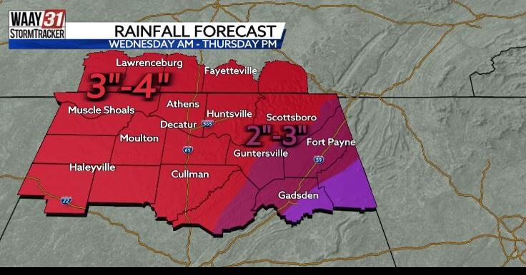 Wet weather with heavy rain and gusty wind on the way | News | waaytv.com