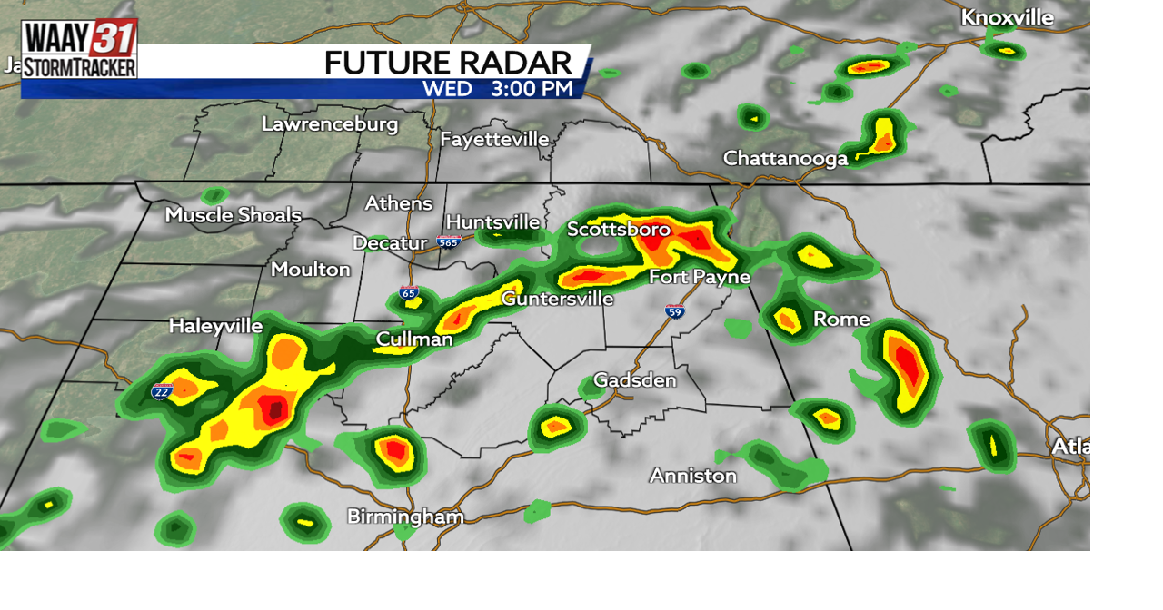 Widespread thunderstorms possible Wednesday | News | waaytv.com