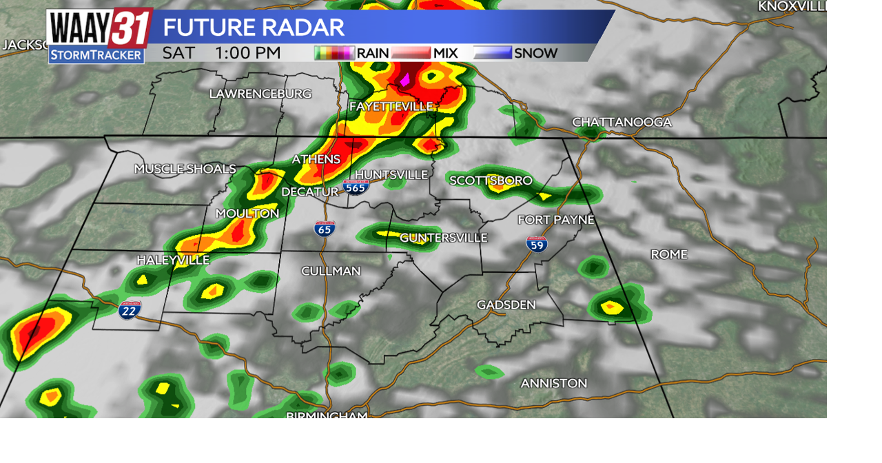 Showers and storms at times over the weekend | News | waaytv.com