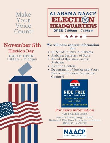 Alabama NAACP offering free Election Day rides to polls | News | waaytv.com