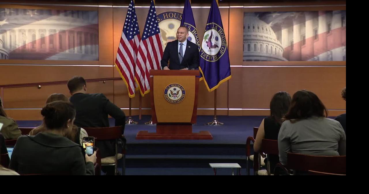 RAW: Hakeem Jeffries calls out GOP's 'toxic, extreme policies' during ...