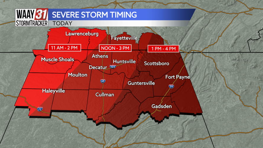 31 ALERT DAY: Severe storms expected Monday afternoon | News | waaytv.com