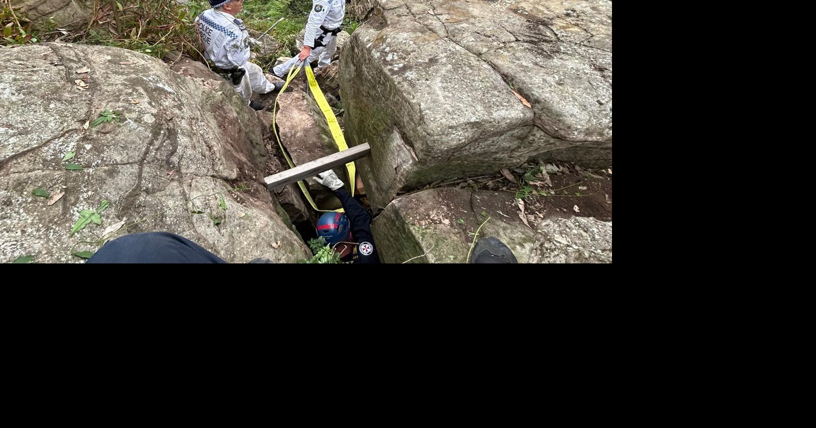 Woman wedged upside down between rocks for 7 hours after trying to ...