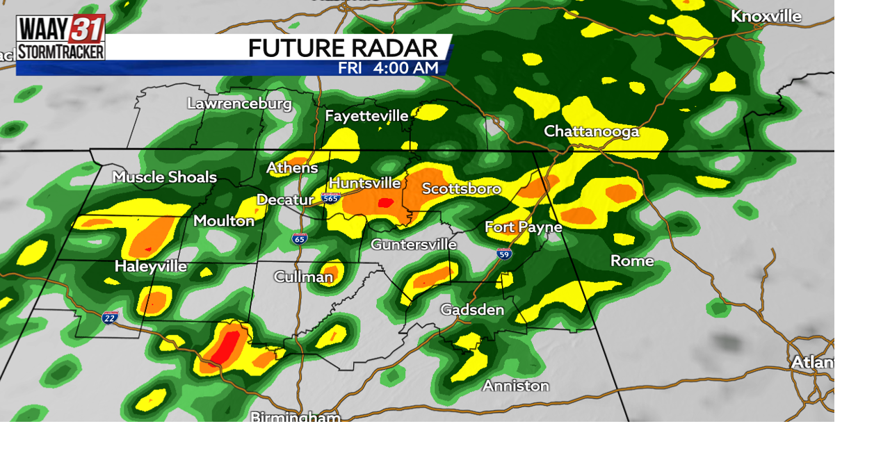 Showers and storms likely tonight and tomorrow | News | waaytv.com