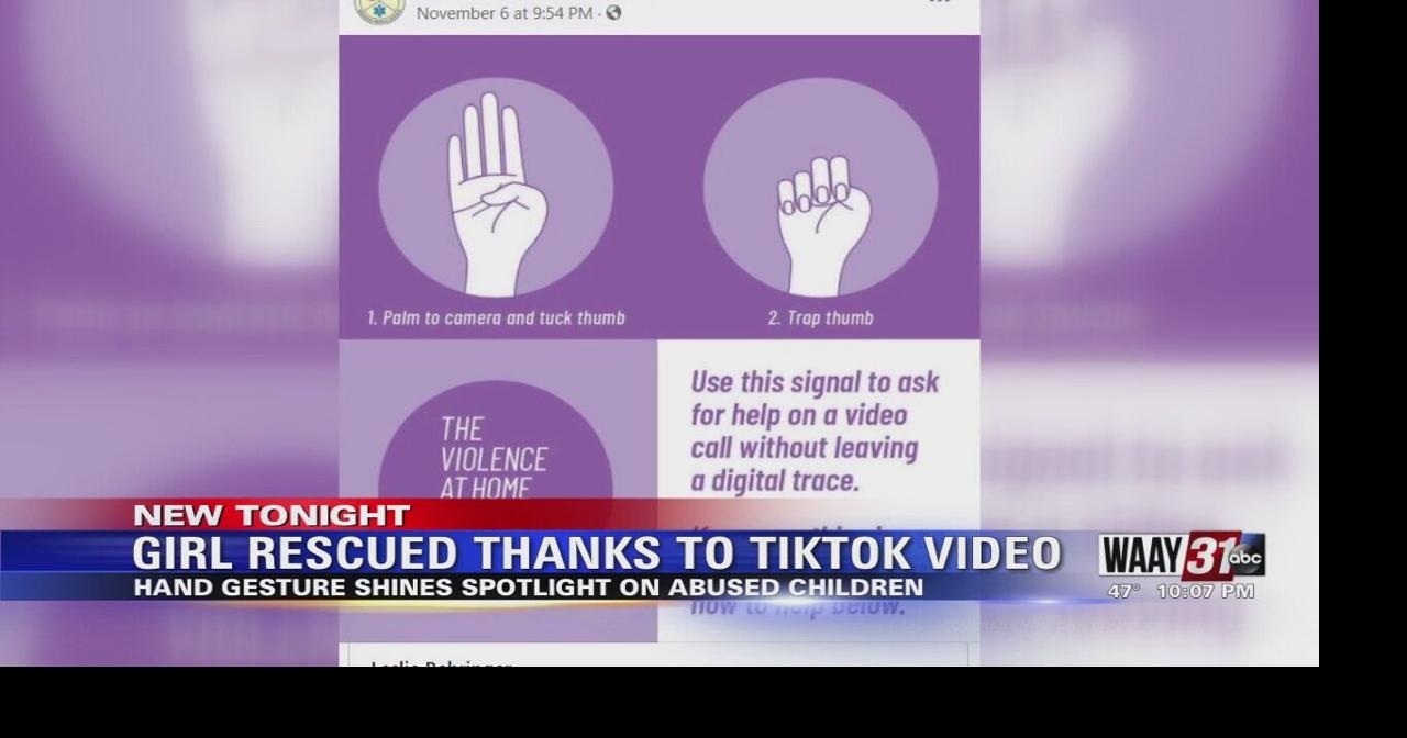 TikTok hand gesture going viral for saving a life | Huntsville | waaytv.com