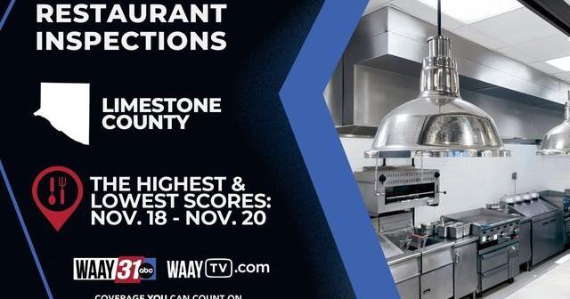 Limestone County restaurant inspection scores for Nov. 18-24: 3 perfect ...