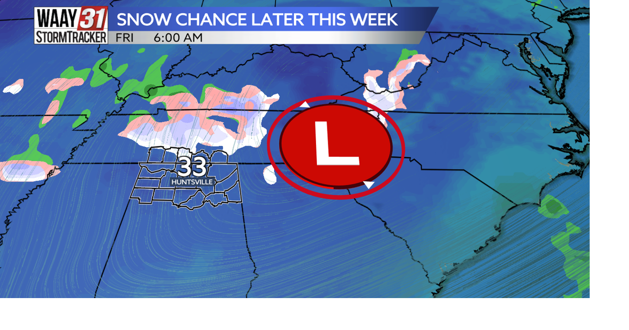Light snow possible in North Alabama later this week! | Weather ...