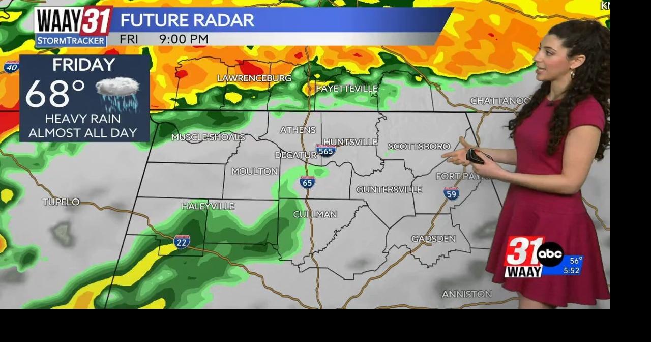Grace's latest update on our Friday weather-maker | Video | waaytv.com