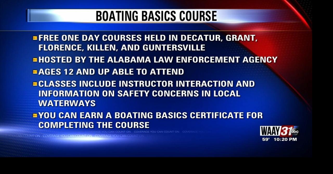ALEA to host boating certification course | News | waaytv.com