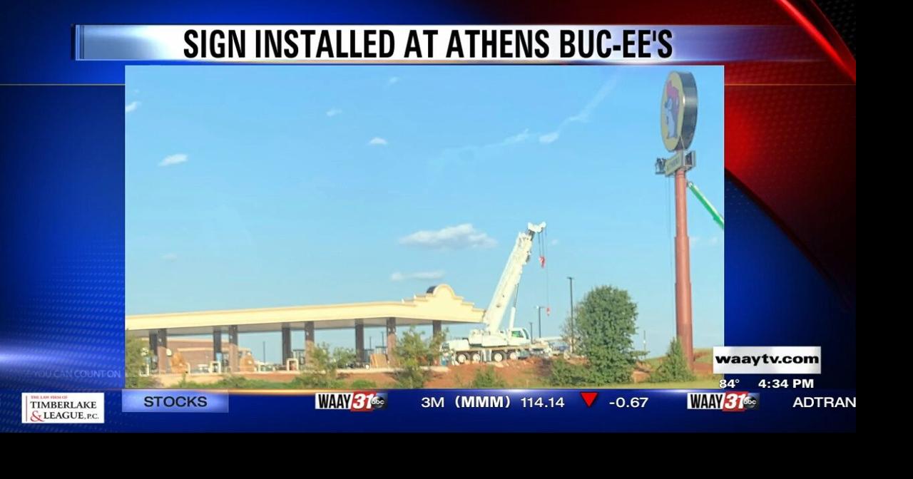 Buc-ee's sign goes up in Athens | Video | waaytv.com