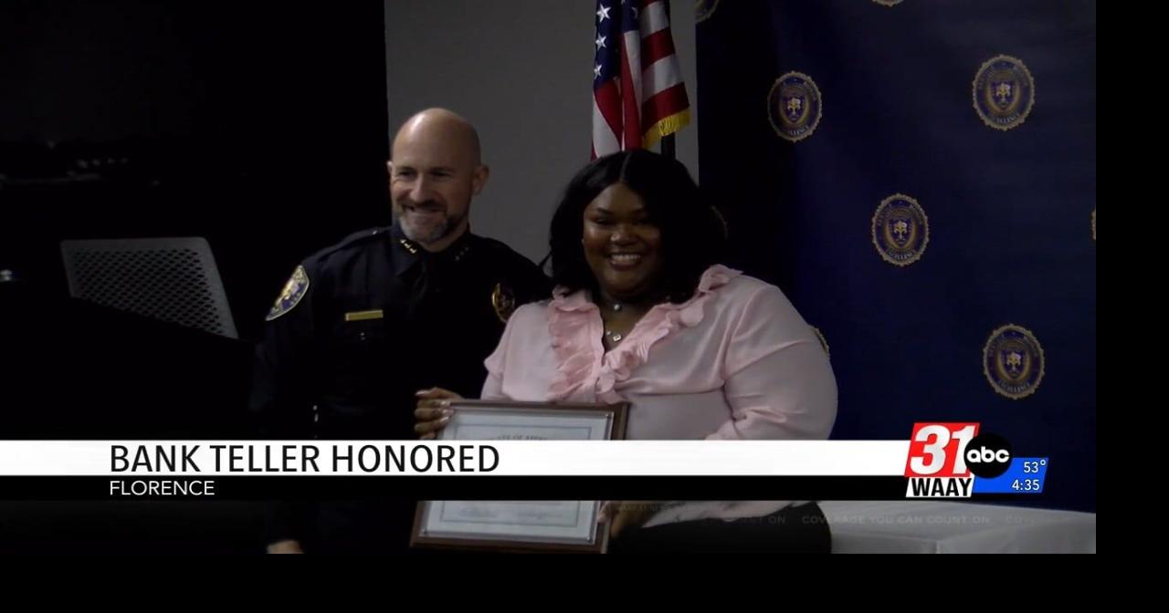 Florence bank teller hailed a hero for defusing robbery threat | Video ...