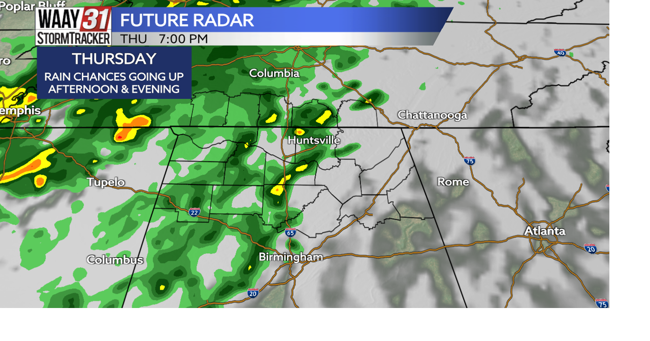 Warm and dry Wednesday, rain chances going up Thursday | News | waaytv.com
