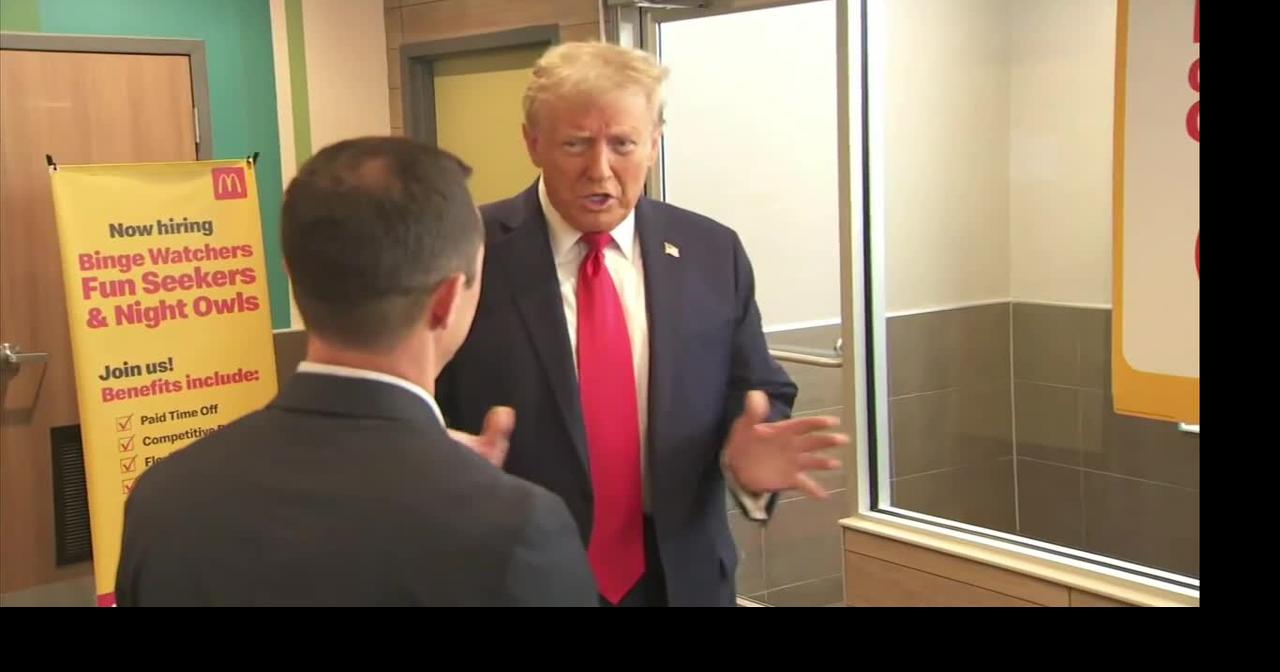 RAW VIDEO: Donald Trump works fryer at a McDonald's in Pennsylvania ...