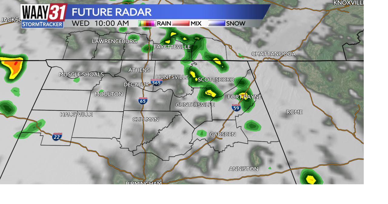 Rain chances dry up for a couple of days | News | waaytv.com