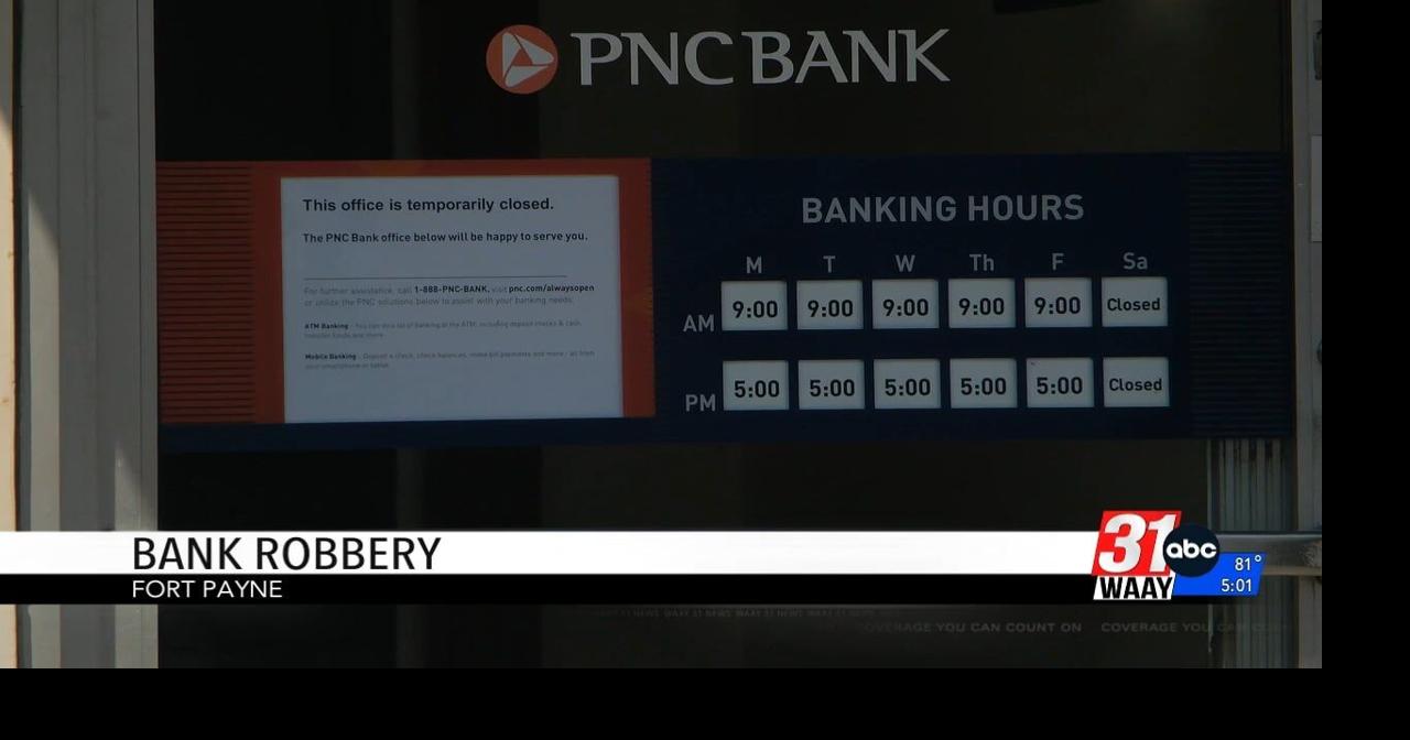 Police search for Fort Payne bank robbery suspect | Video | waaytv.com