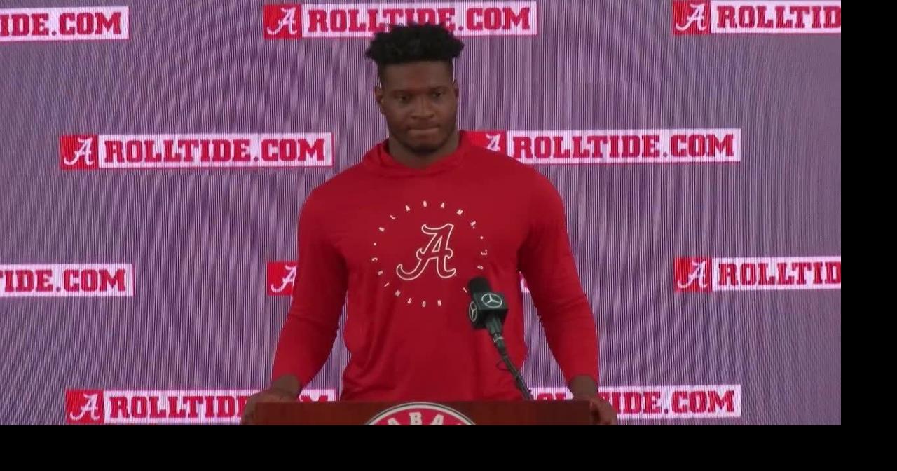 Chris Braswell, Alabama outside linebacker, talks after practice ...