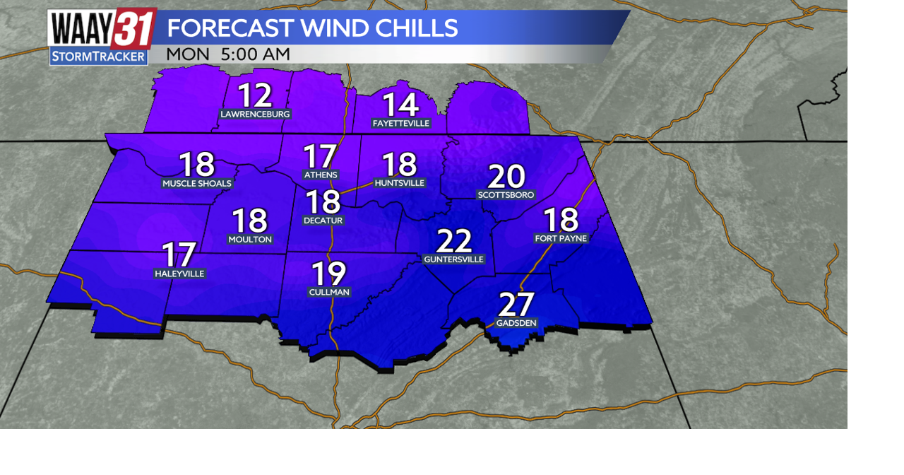 Rainy and chilly conditions stick around | News | waaytv.com