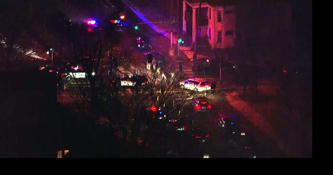 AERIAL IMAGES show scene were federal officer allegedly shot man during ...