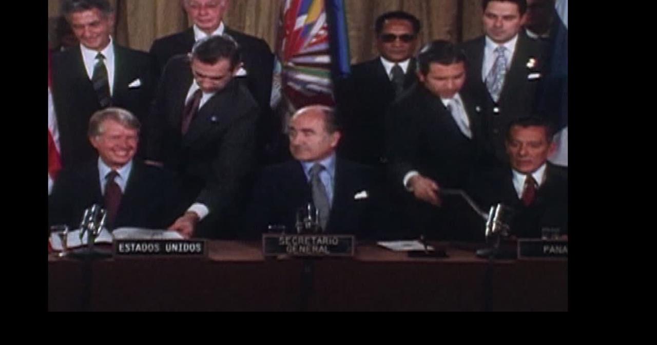 Jimmy Carter signs the Panama Canal treaty in 1977 | Video | waaytv.com