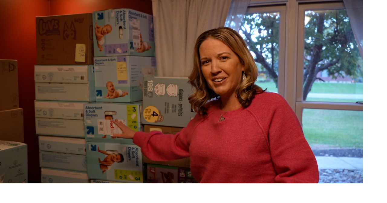 This woman has gathered nearly 10K diapers to donate for families, but ...