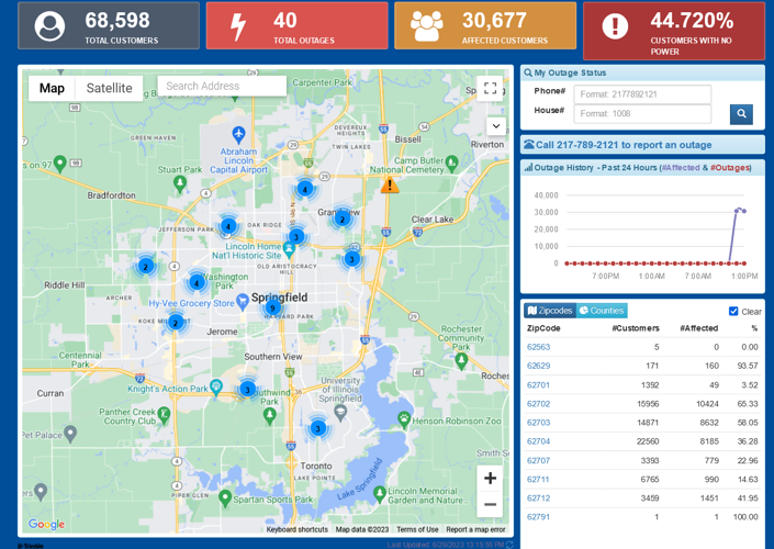 Storm damage and power outages across Central IL amid severe weather ...
