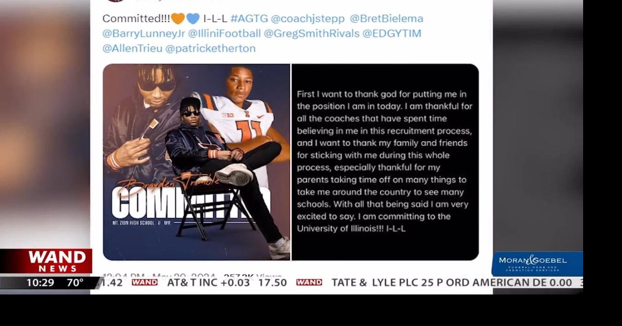 Brayden Trimble says family feel helped with commitment to Illinois ...
