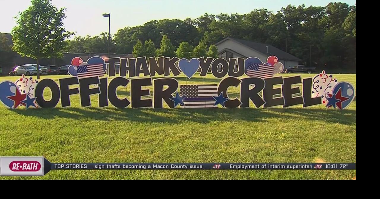 Thousands of cards dropped off for Officer Creel | News | wandtv.com