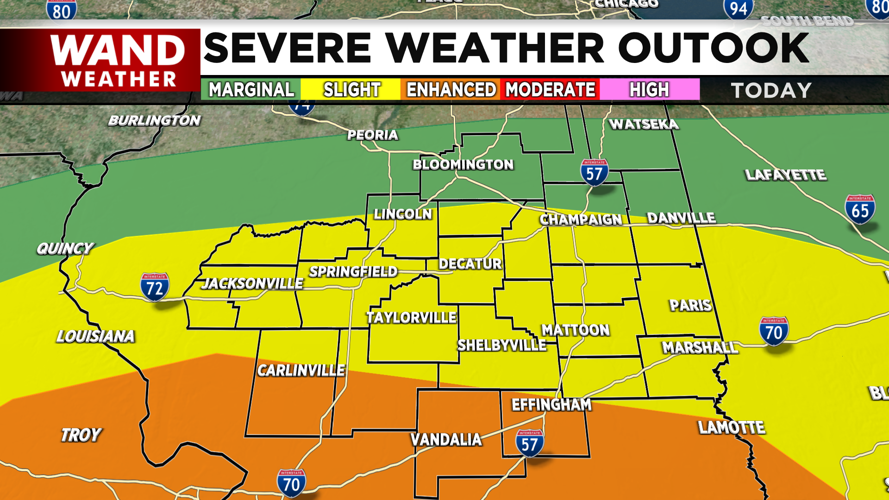 Cold front expected to bring chance of strong to severe storms Thursday ...