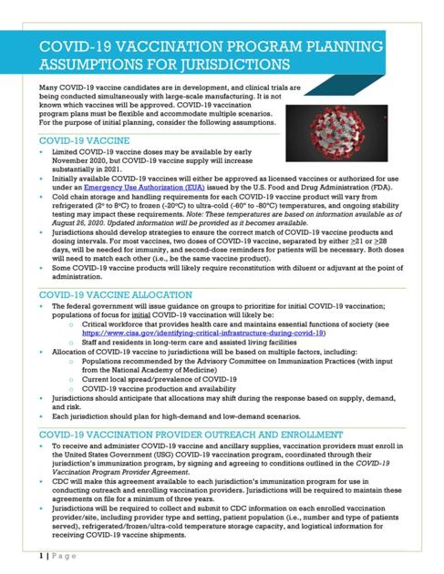 CDC COVID-19 vaccine planning documents | | wandtv.com